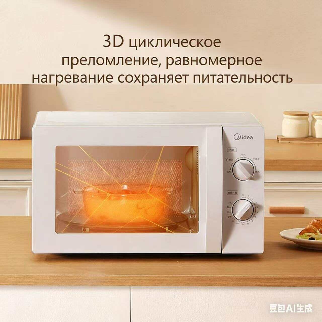 Микроволновая печь Midea M1-L213, 20 л, инверторная технология