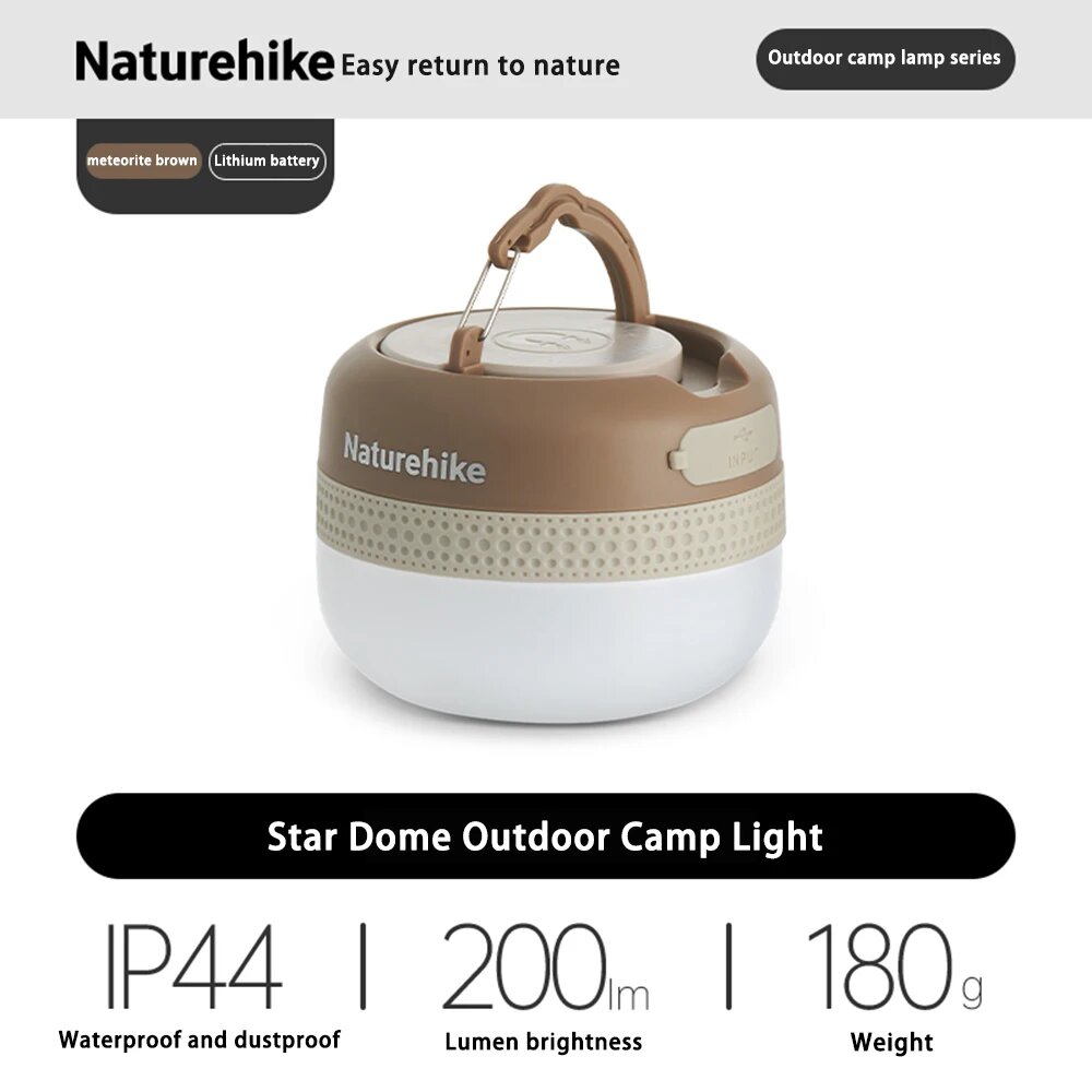 Naturehike Портативный кемпинговый фонарь 5 режимов