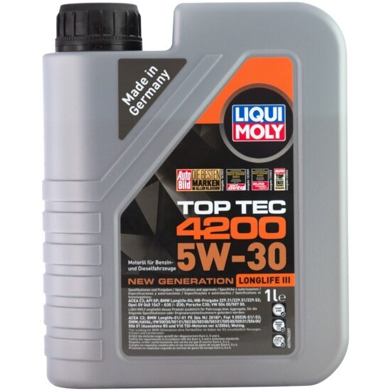 Моторное масло Liqui Moly Top Tec 4200 5W-30 New Generation синтетическое 1 л