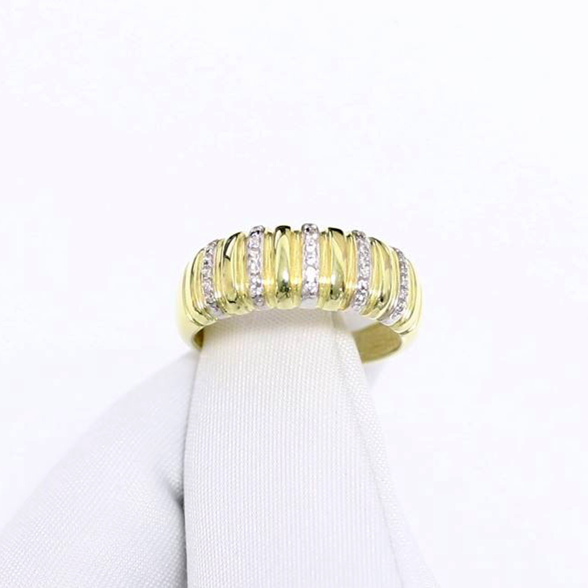 Кольцо, серебро, 925 проба, золочение, фианит