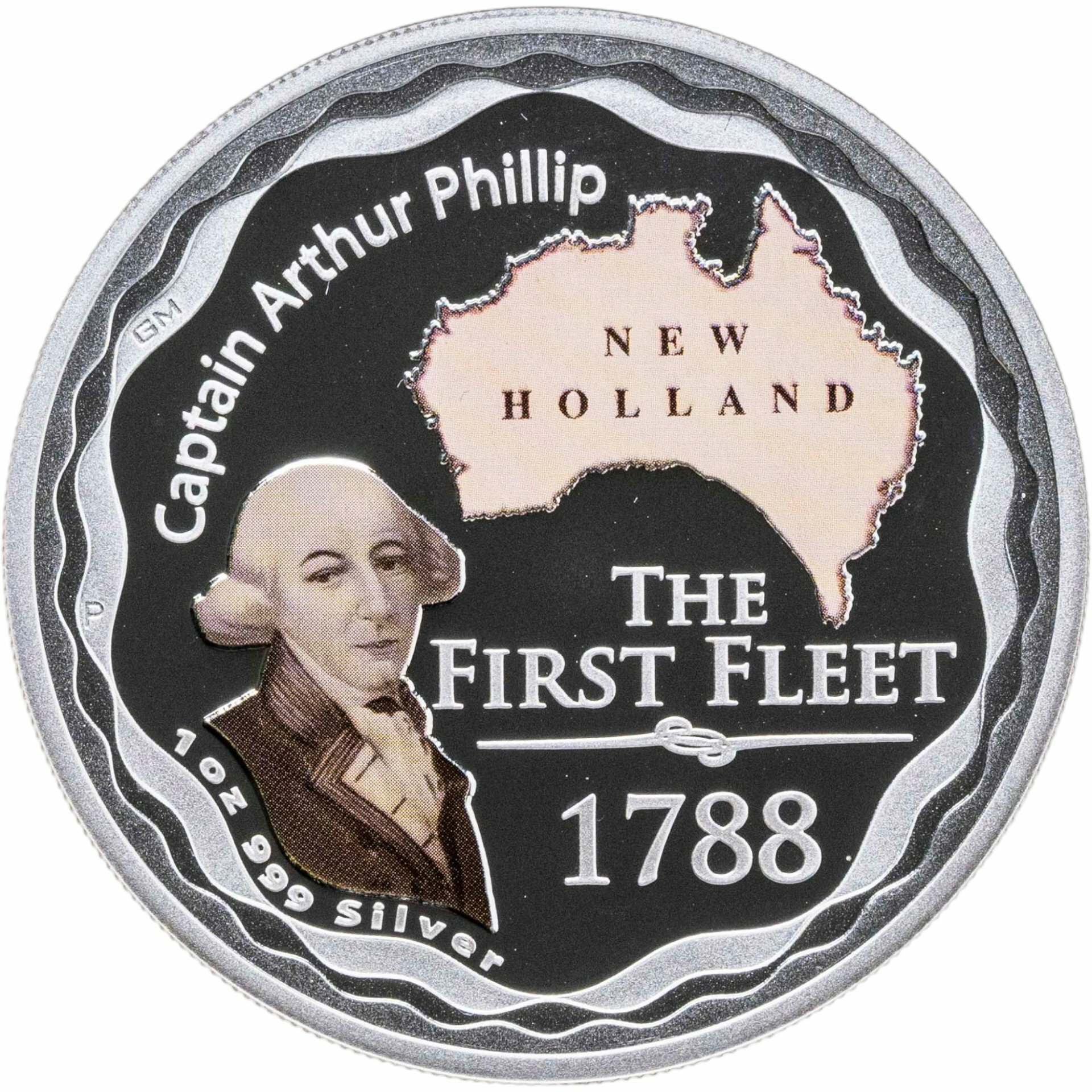 Австралия 1 доллар 2008 "Первый флот Корабль" в футляре, с сертификатом, Серебро 999, в сохранности Proof