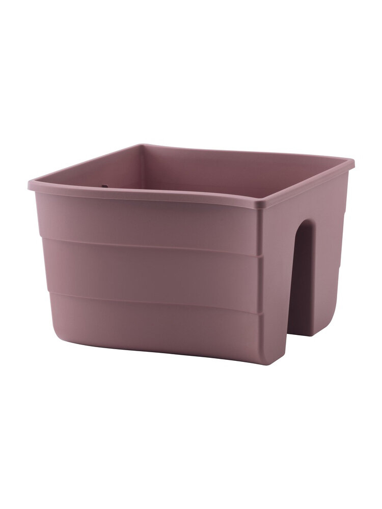 Ящик для цветов и растений на перила балкона двусторонний Form Plastic Fala 30 см, корица