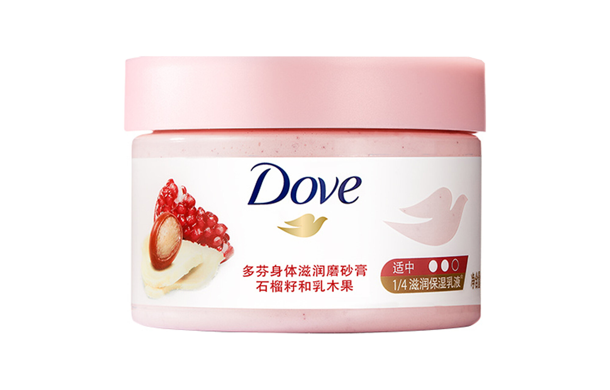 Скраб для тела унисекс Dove, 3 Pcs, 280g, увлажняющий, отшелушивающий, фруктовый аромат