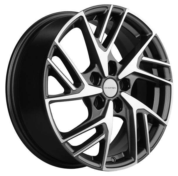 Диск колёсный литой Khomen 1722 17 дюймов 6.5J 5×114.3 вылет 45 dia 67.1 gray-fp