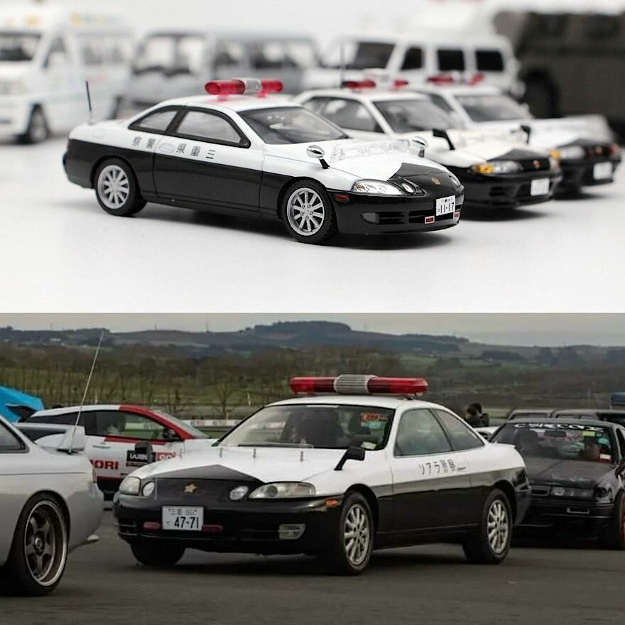 Rais Toyota Soarer 2.5 GT-T 1991 Масштаб 1:43 Префектура Миэ Японский полицейский автомобиль