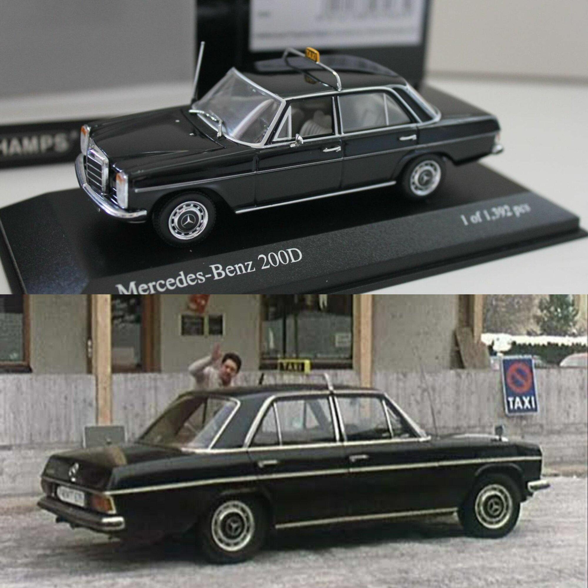 Minichamps Mercedes-Benz Taxi 200D 1968 W115 Масштаб 1:43модель автомобиля