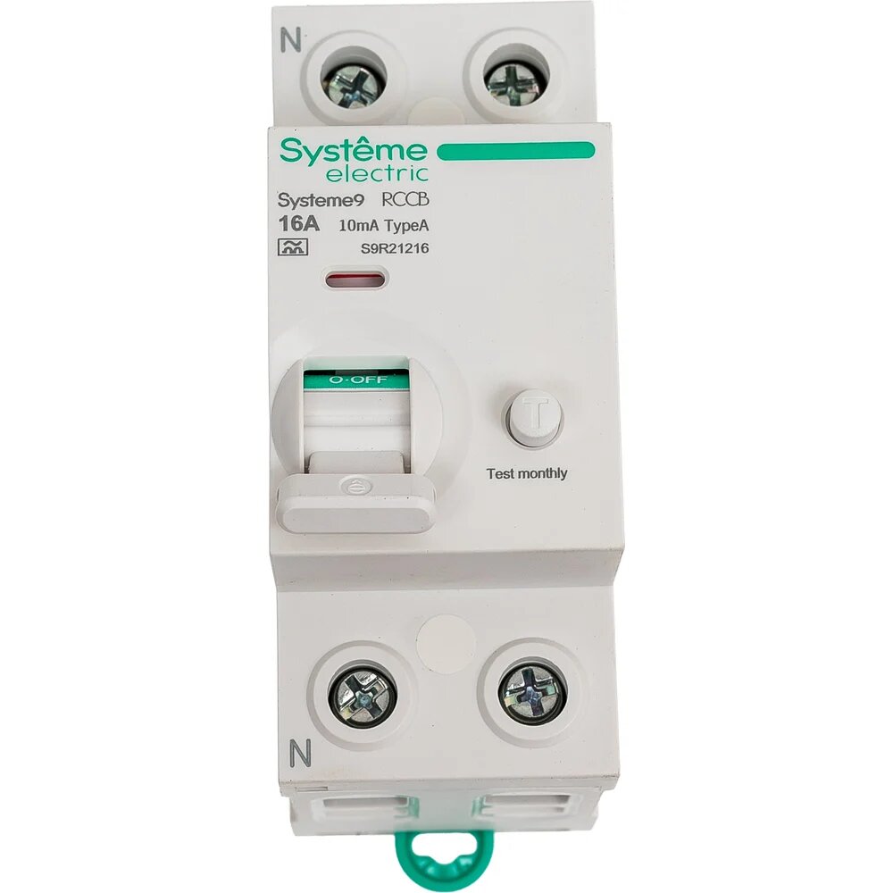 Выключатель дифференциального тока (ВДТ) Systeme Electric Systeme9 16 A, 2 P, 10 мА, Тип-A, 230 В S9R21216