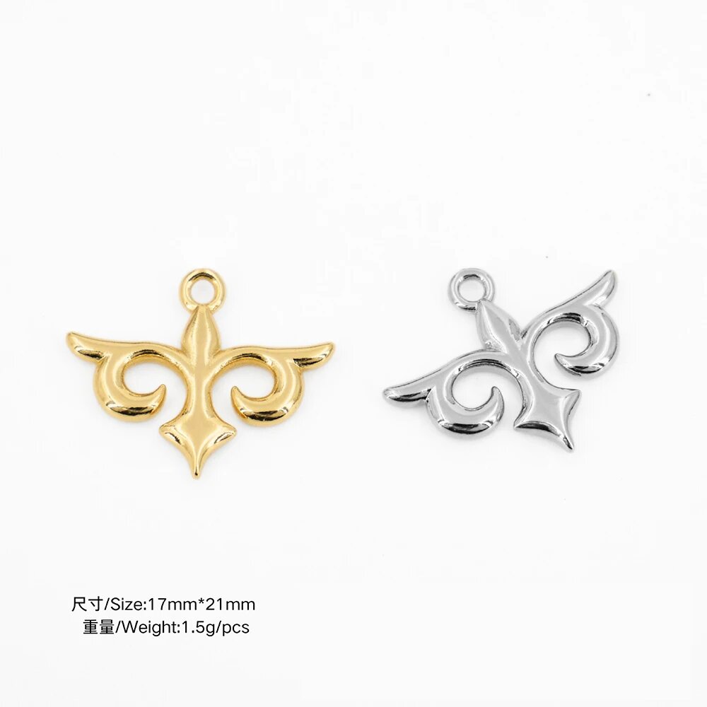 Разъем для ювелирных изделий Fleur-de-lis, 17x21 мм, золото