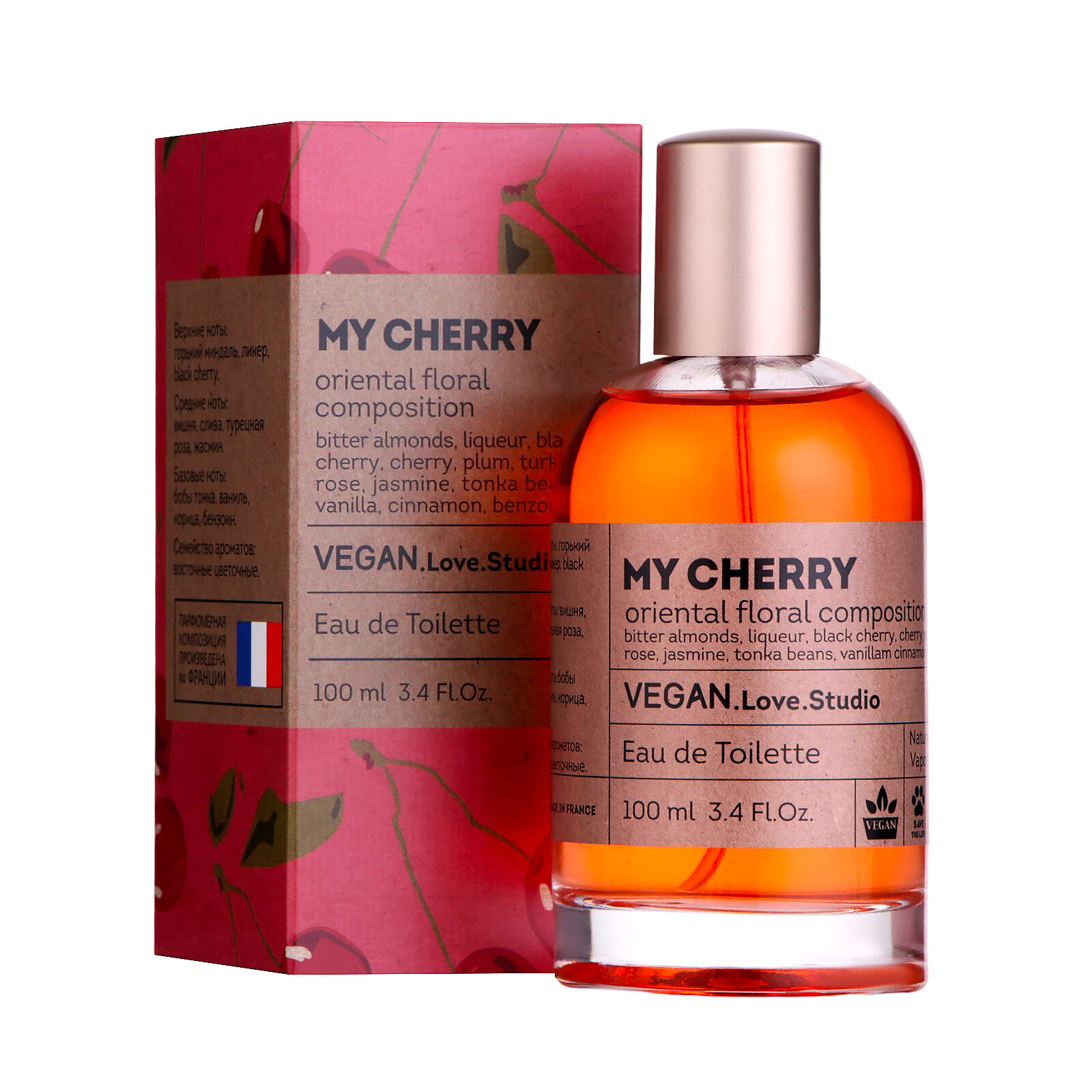 Туалетная вода Today Parfum Vegan Love Studio 100ml MY CHERRY (аромат Esc Cherry In The Air) для женщин