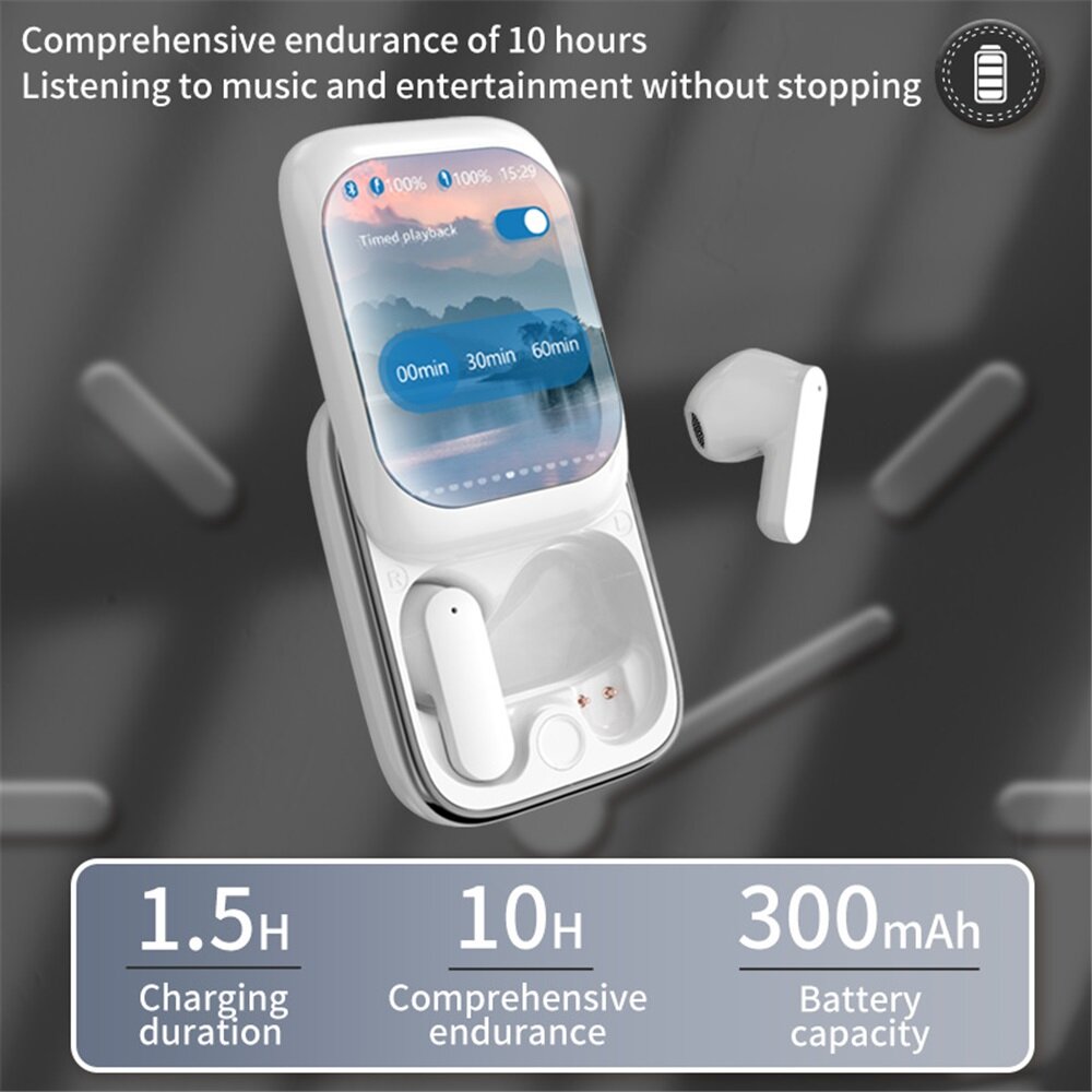 H8 Гарнитура Bluetooth Для Телефона: Наушники Creative Slide Светодиодным Сенсорным, Шумоподавлением