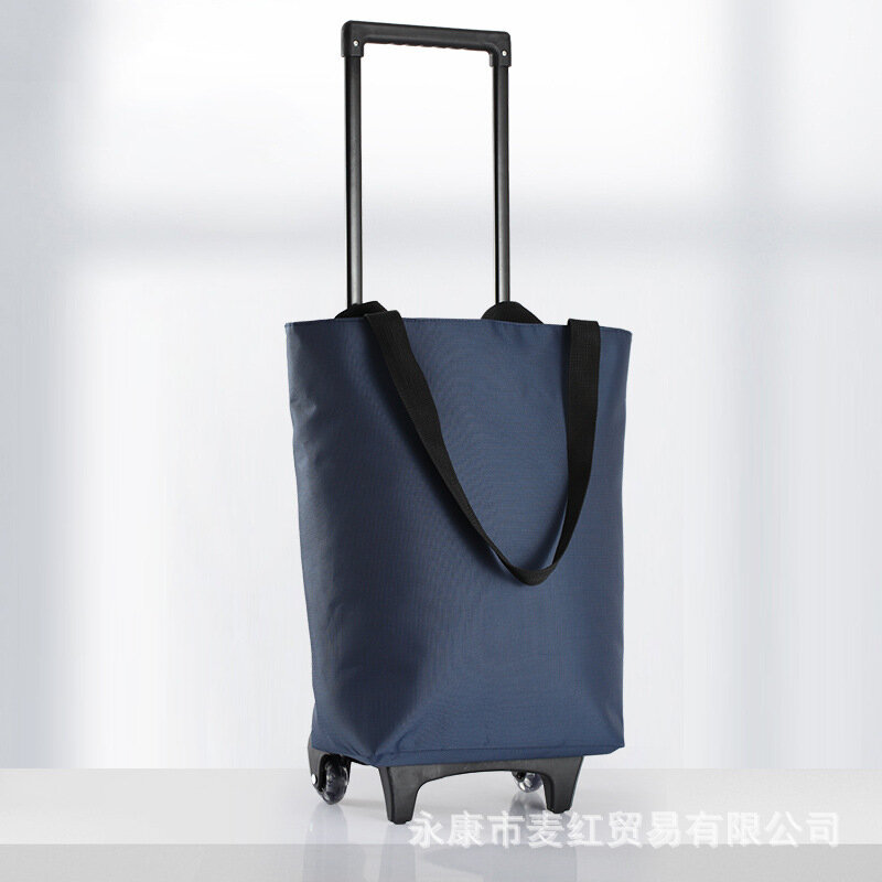 Тележка для продуктов, переносная ручная тележка, бытовая тележка, которую можно носить на спине или тянуть, складная тележка для покупок двойного назначения.