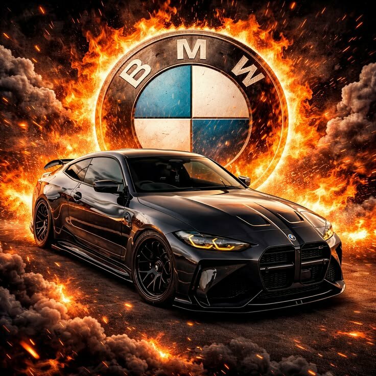 Алмазная живопись "BMW", 5D, круглая, 40x50 см. Производитель: Brose Art.