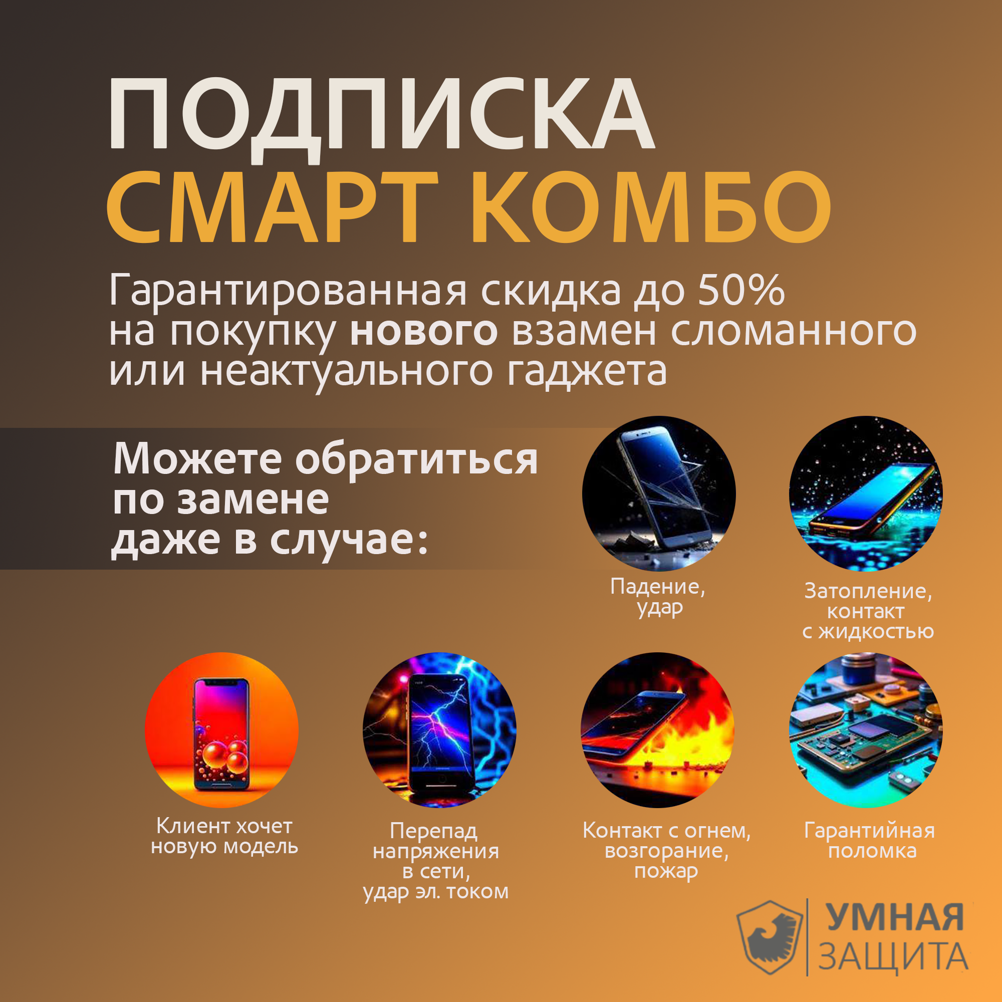 Подписка защиты мобильных устройств Смарт Комбо (1 устр, 3 мес) — фото 1
