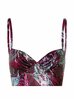 Топ rabanne Palm-tree cropped top