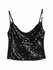 Топ Versace Jeans Couture Sequin top, размер XS, black/black