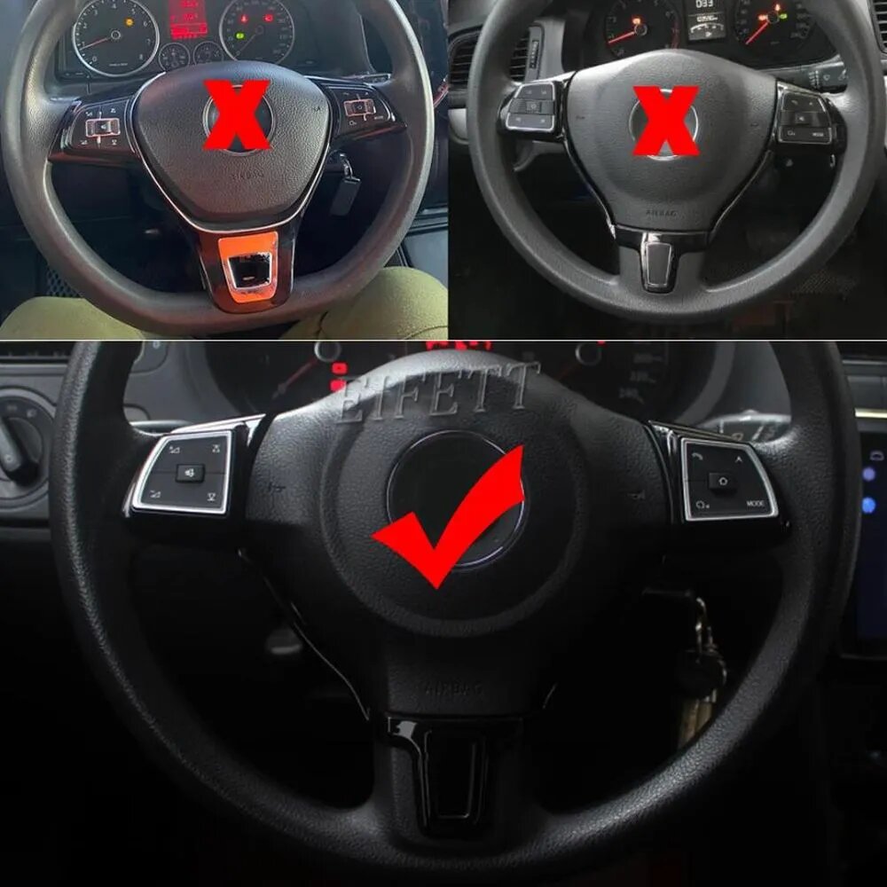 Вставка мультируля для VW Golf 7 Passat B8 Tiguan MK2 Skoda Octavia A7 мультируль кнопки — фото 1
