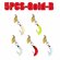 Приманка вертушка 5 шт, Цвет: 5PCS-Gold-B