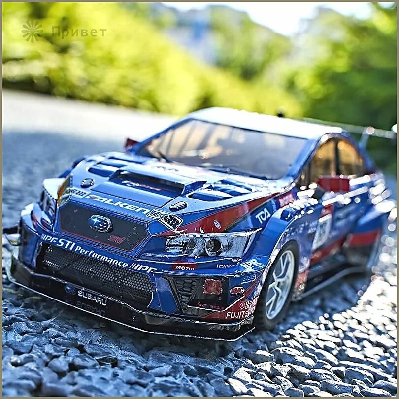Металлическая сборная модель автомобиля, IRON STAR "SUBARU WRX STI NBR", 1:43 соберите сами, 3D пазл / головоломка конструктор для малышей, развивающие игрушки / подарок для мальчика