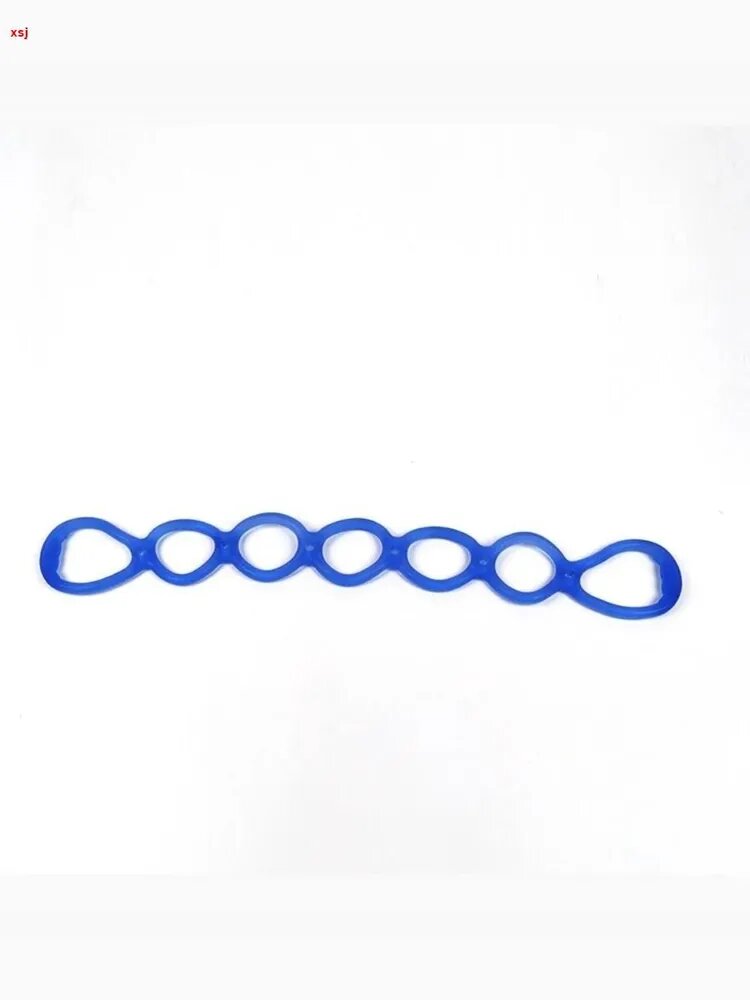 Резинка для растяжки эластичная лента для упражнений с 7 кольцами синяя