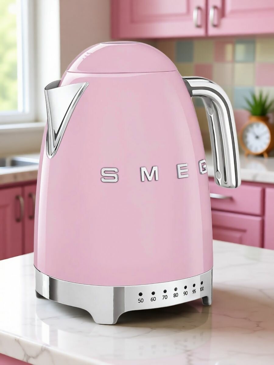 Чайник Smeg KLF04PKEU, розовый