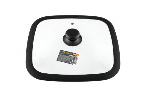 Крышка стеклянная с силиконовым ободком Mallony QUADRATO, 28*28 см