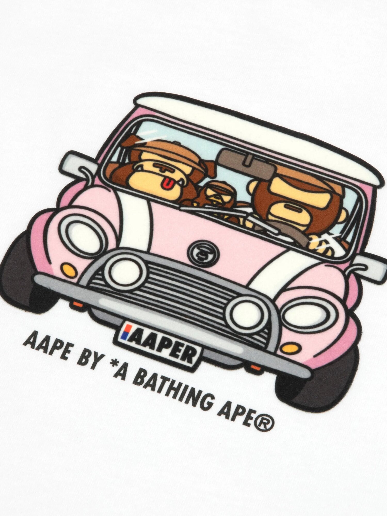 Футболка AAPE BY A BATHING APE, размер S, белый, — фото 1