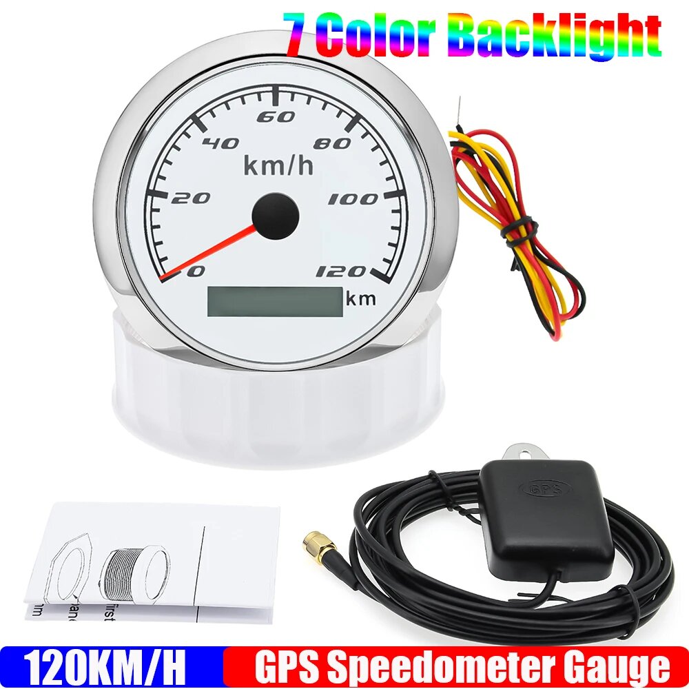 Водонепроницаемый GPS-спидометр для мотоциклов, лодок, грузовиков с передним размещением из материала 316L, одометр