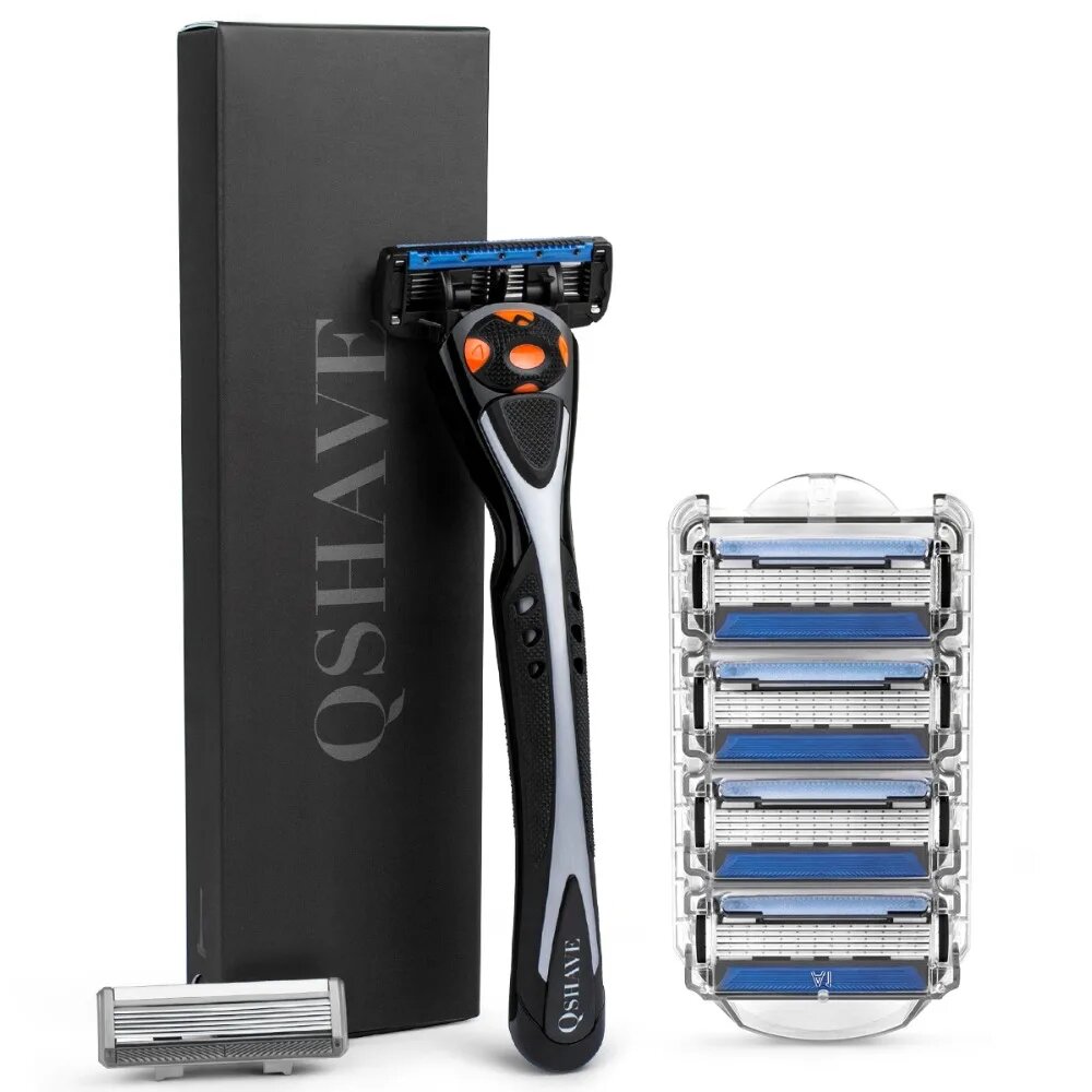 Бритва Qshave Black Spider Man 6 лезвий