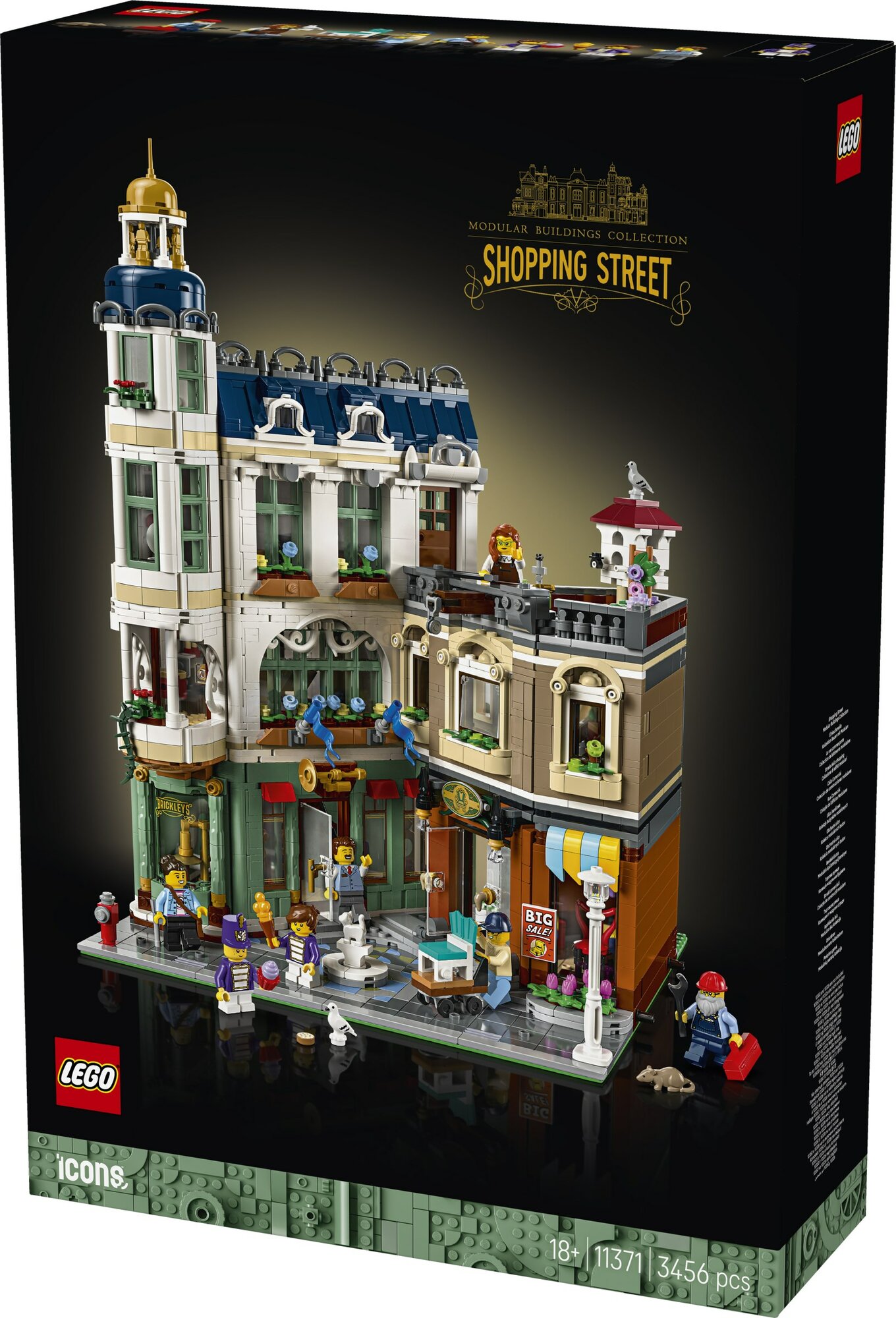 Конструктор LEGO Icons 11371 Торговая улица, 3456 деталей, 18+