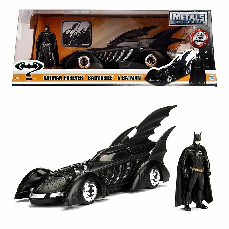 Машинка Jada Toys 1/24 Die cast 1995 Batman Forever Batmobile with Figure Model Car