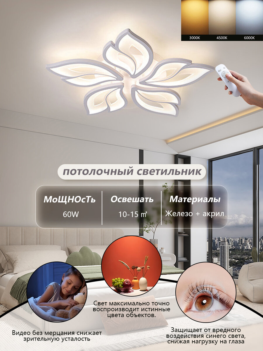 Подходящие для спален и гостиных светодиодные потолочные светильники JC Lighting