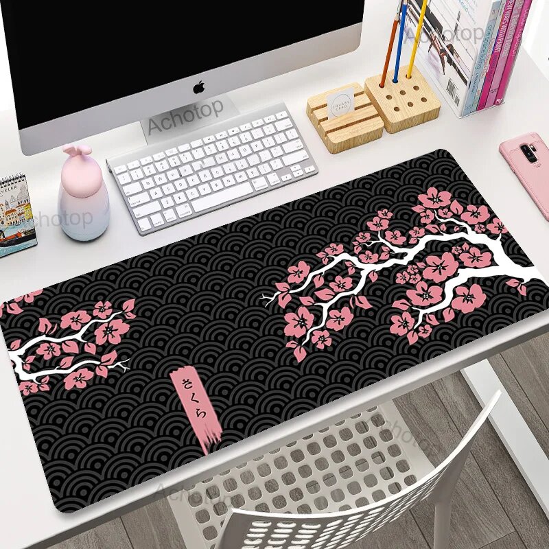 Большой розовый резиновый коврик для мыши Kapalewaii 600x300x2mm, WA00351 SAKURA (1)