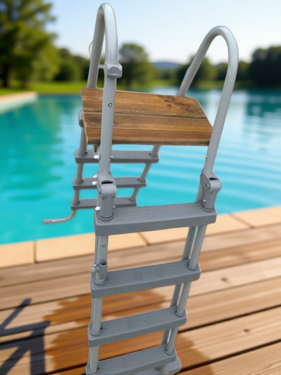 Комплект креплений для дополнительной ступеньки лестницы каркасного бассейна / 4 шт