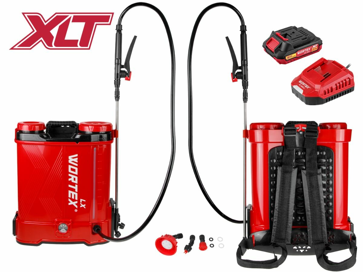 Аккум. опрыскиватель WORTEX LX KS 1220-1 Li в кор. ALL1 XLT SET 18В, 12 л, 2 Ач акб (2 Ач акб, 2 А зу) 2335133