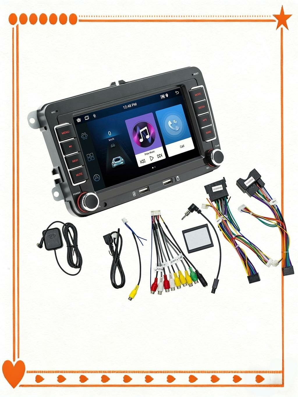 Автомобильный мультимедийный проигрыватель с навигацией, 2П слово 32Г