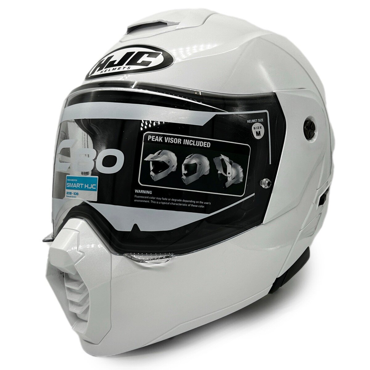 Мотошлем HJC C-80 PEARL WHITE. M. Белый