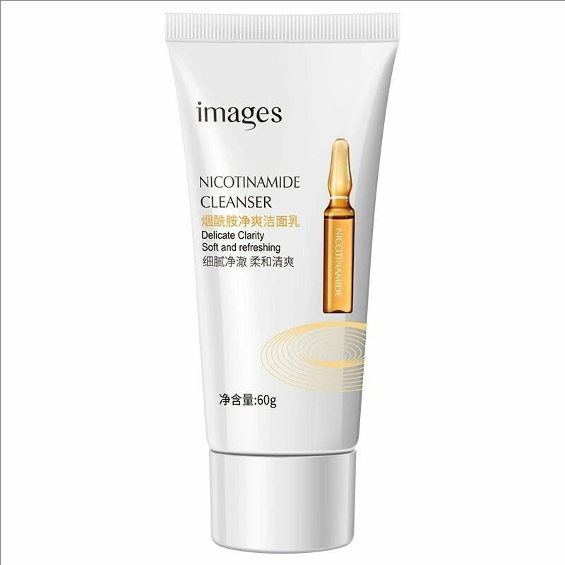 Интенсивно увлажняющая пенка для умывания с гиалуроновой кислотой Images Nicotinamide Ampoule, 60 мл.