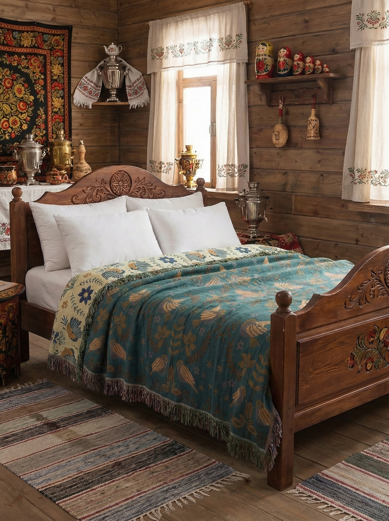 Муслиновое полотенце-одеяло 200×230 см, многофункциональное одеяло из чистого хлопка, Весенние птицы