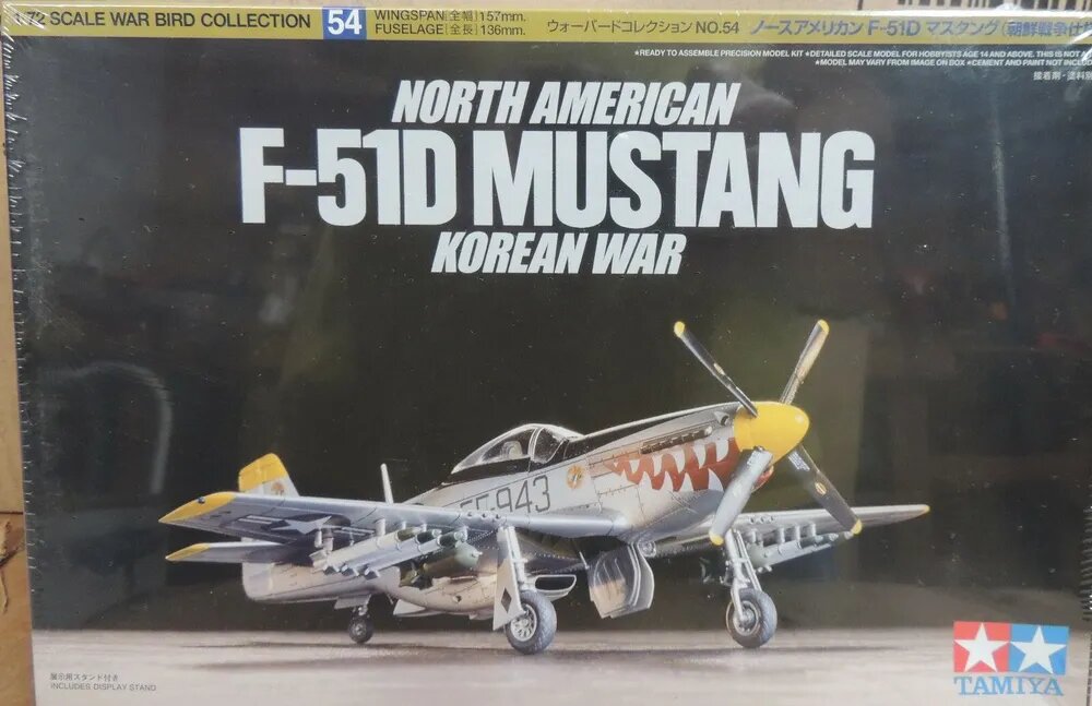 TAMIYA 60754 1/72 Северноамериканский F-51D Mustang Корейская война сборная модель самолета