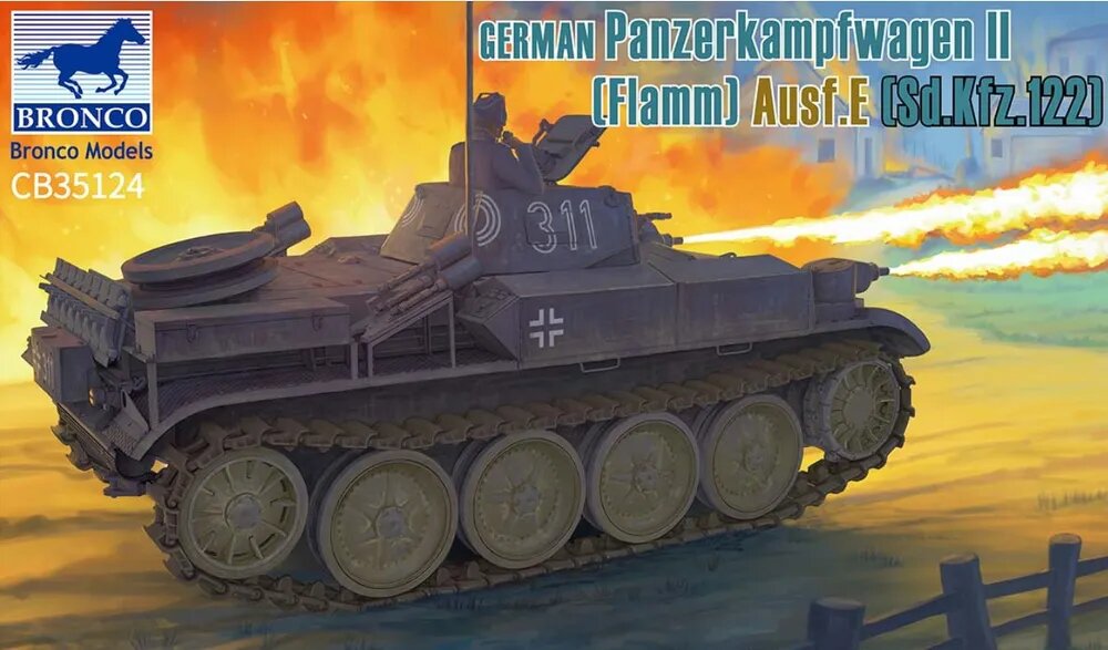 Bronco 1/35 35124 Немецкий Sd. Kfz.122 PanzerKampfwagen II(flamm) Ausf. Е