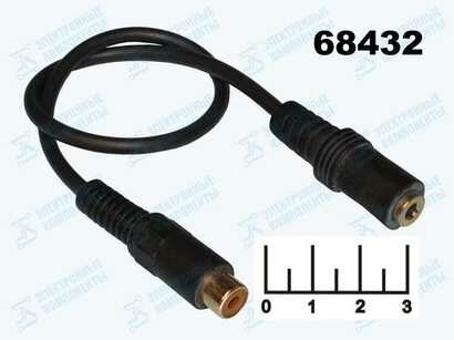 Переходник AUD 3.5 гнездо моно/RCA гнездо gold 30см (2-207G)
