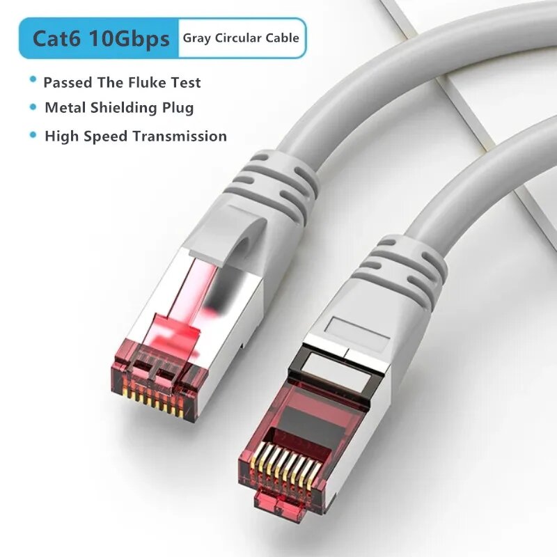Кабель Ethernet Cat6 5m Gray, 1pcs