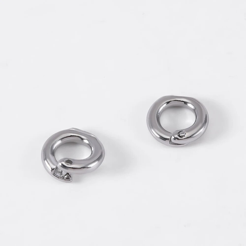 Кольца-коннекторы медные позолота 18K, Rhodium Plated, 5.5x1.2 мм