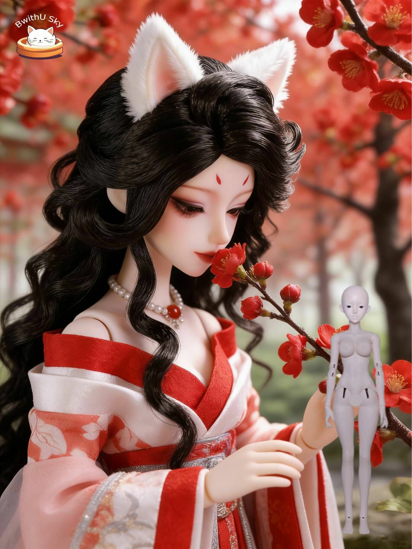 BwithUSky Yiran 1/4 BJD обнаженная кукла с нормальной кожей, без макияжа, без аксессуаров