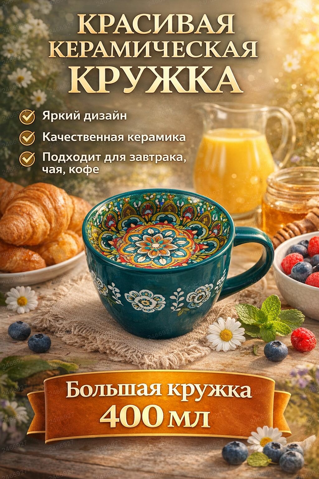 Кружка, 400 мл, 1 шт
