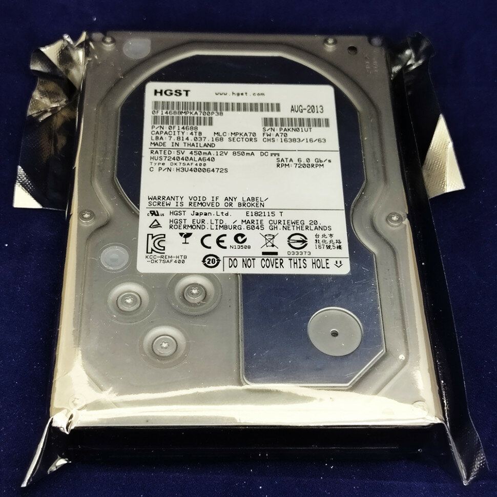 Жесткий диск hgst hus724040ala640, 4 ТБ