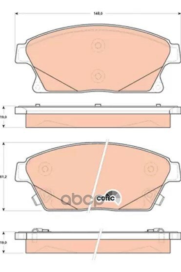 Колодки тормозные дисковые передн CHEVROLET: CRUZE (J300) 09 - , ORLANDO 10 - OPEL: ASTRA J 09 - VAUXHALL: ASTRA Mk VI (J) .