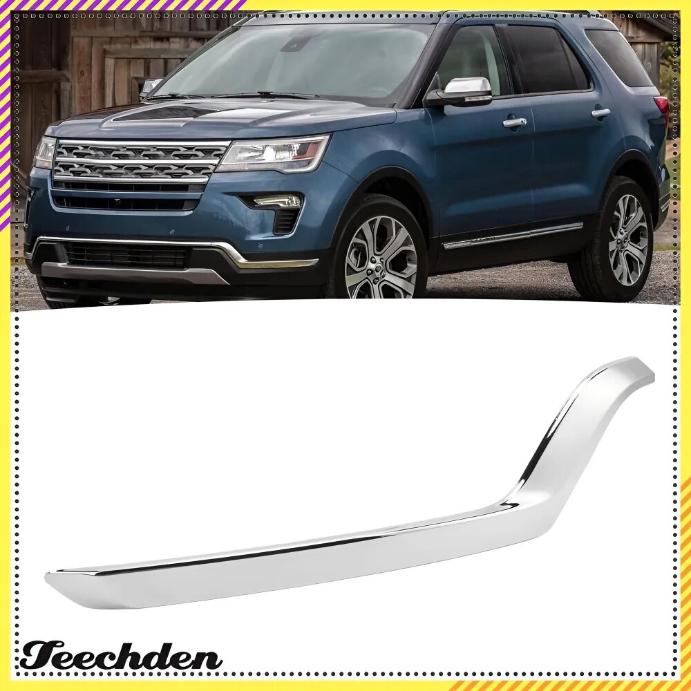 Хромированный молдинг бампера для Ford Explorer 2018-2019 гг. из пластика