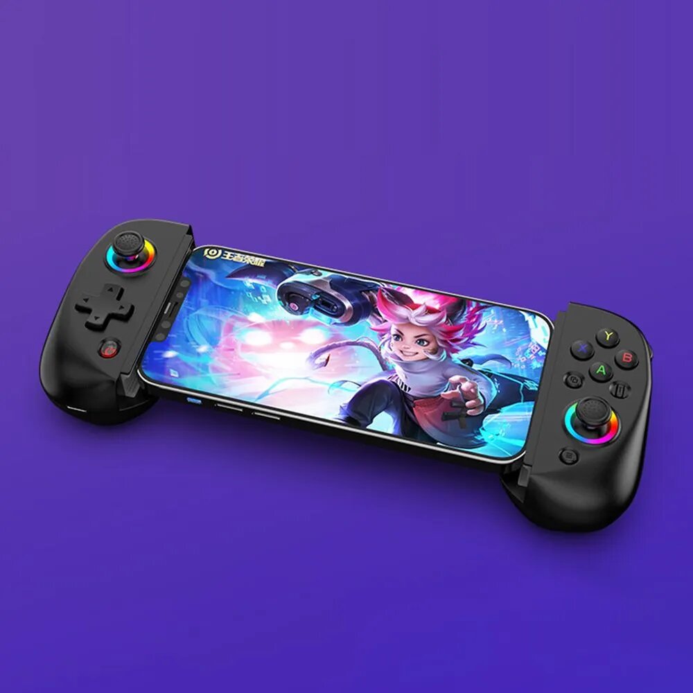 Геймпад для Android, PlayStation 3, черный, беспроводной, с RGB-подсветкой, 1 шт — фото 1