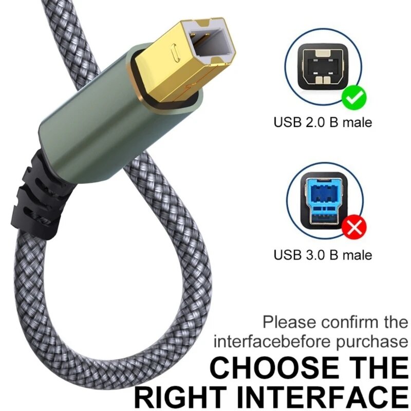 USB Type-C - USB Type B 2.0, 2 м, черный — фото 1